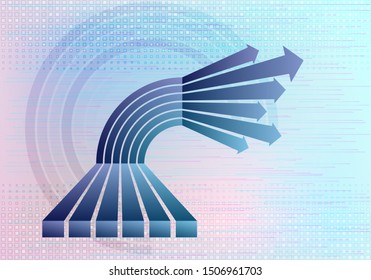 Template Infographic Direction Path Turn Right Stock Vector (Royalty ...