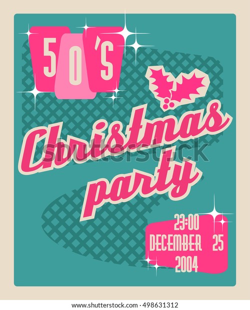 Template Invitation Christmas Party Abstract Style: vector de stock ...