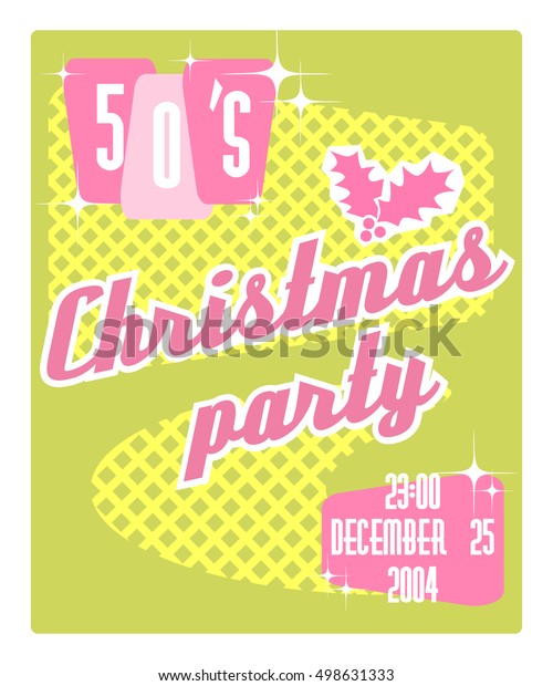 Template Invitation Christmas Party Abstract Style: vector de stock ...
