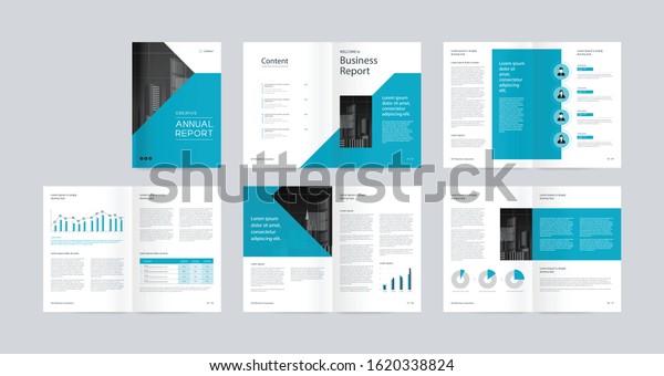 Template Layout Design Company Profile Annual Stock Vector (Royalty ...