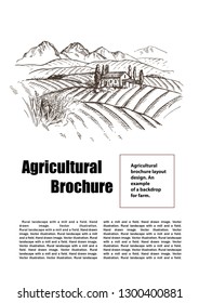 Template Layout Design Cover Page Agricultural: เวกเตอร์สต็อก (ปลอดค่า ...