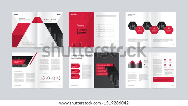 Template Layout Design Cover Page Company Stock Vector (Royalty Free ...