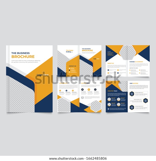Template Layout Design Cover Page Company Stock Vector (Royalty Free ...