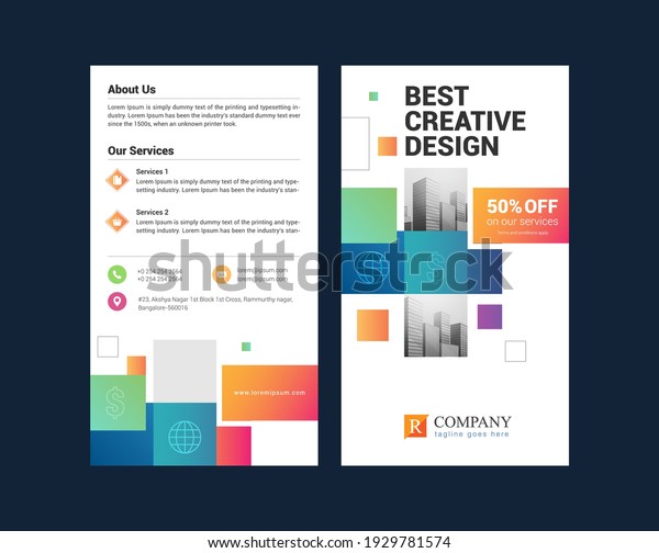 Template Layout Design Cover Page Company Stock Vector (Royalty Free ...