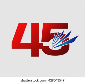 Template Logo 45th Anniversary 45 Years Stock Vector (Royalty Free ...