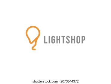 Template Logo Design Lamp Shop Light Stock Vector (Royalty Free ...