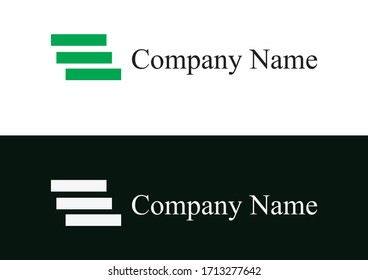 Logo Three Stripe Green Color Minimalist Stock Vector (Royalty Free ...