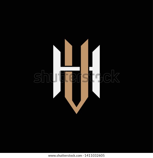 Template Logo Vh Uh Monogram Logo Stock Vector (Royalty Free ...