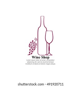 Template Logo Wine Shop Stock Vector (Royalty Free) 491920711 ...