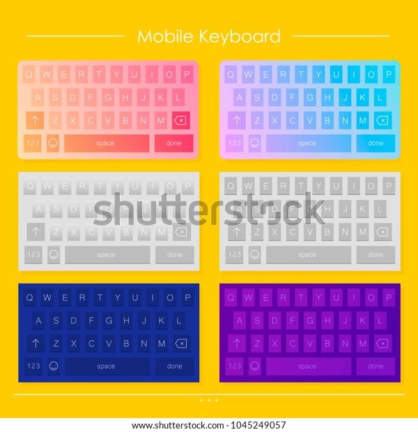Template Mobile Keyboard Designs Vector Set Stock Vector (Royalty Free ...