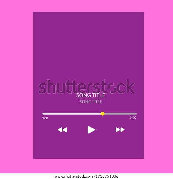 Template Music Player Handphone Spotify Template Stock Vector (Royalty ...