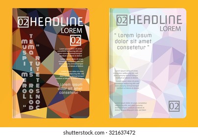 Triangle Design Vector Template Layout Magazine Stock Vector (Royalty ...