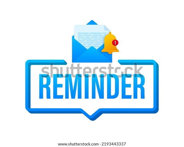 Template Reminder Calendar Deadline Alert Message Stock Vector (Royalty ...