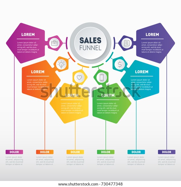Template Sales Pipeline Purchase Funnel Sales Stock Vector (Royalty ...