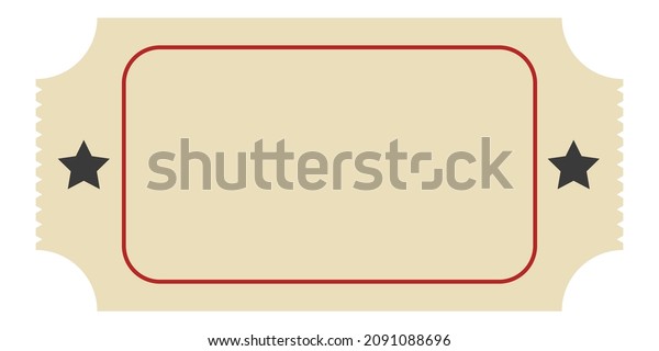 Template Tear Off Ticket Pass Ticket Stock Vector (Royalty Free) 2091088696