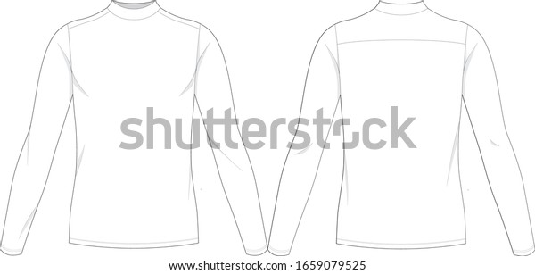 Template Technical Drawing Fashion Flat Men Stock Vector (Royalty Free ...