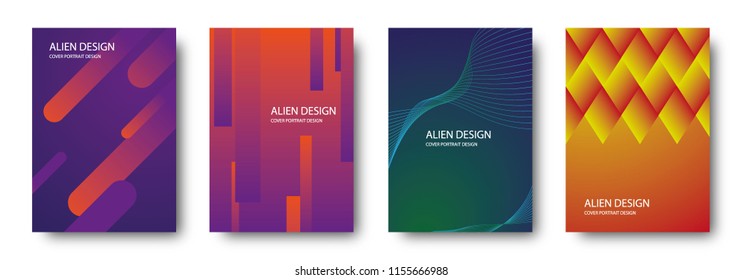 Template Vector Covers Design Geometri Gradients Stock Vector (Royalty ...