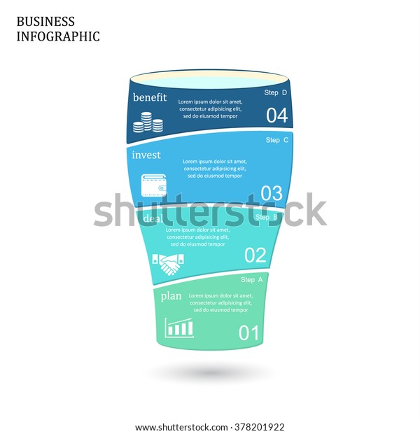 Template Vector Glass Infographic Diagram Graph Stock Vector (Royalty ...