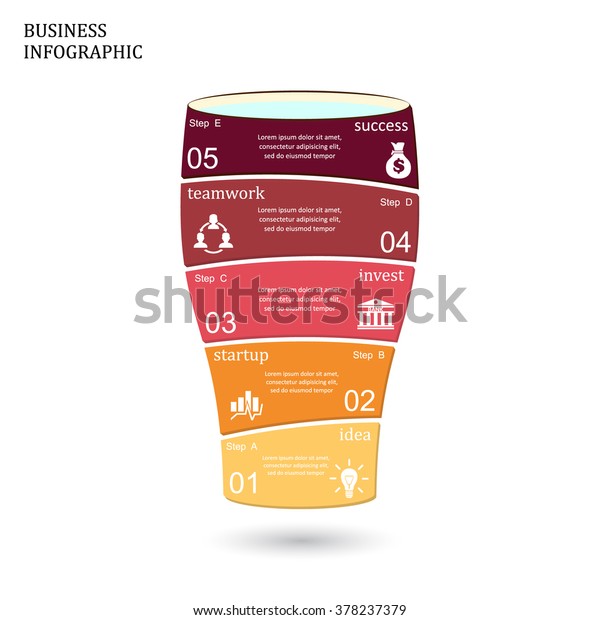 Template Vector Glass Infographic Diagram Graph Stock Vector (Royalty ...