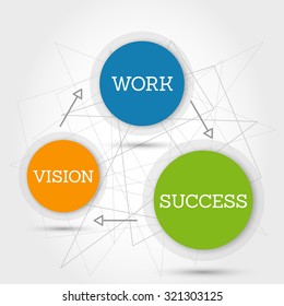 Template Vision Work Success Infographic Concept Stock Vector (Royalty ...