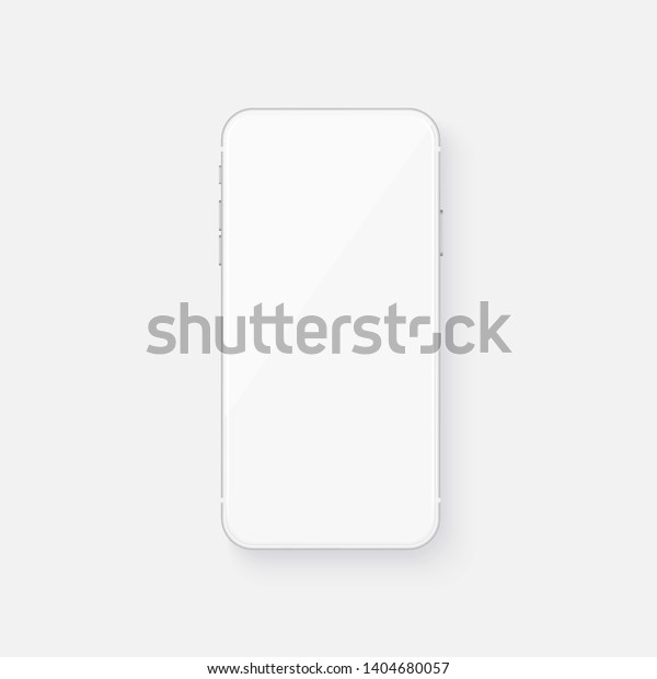 Template White Mobile Phone Stock Vector (Royalty Free) 1404680057