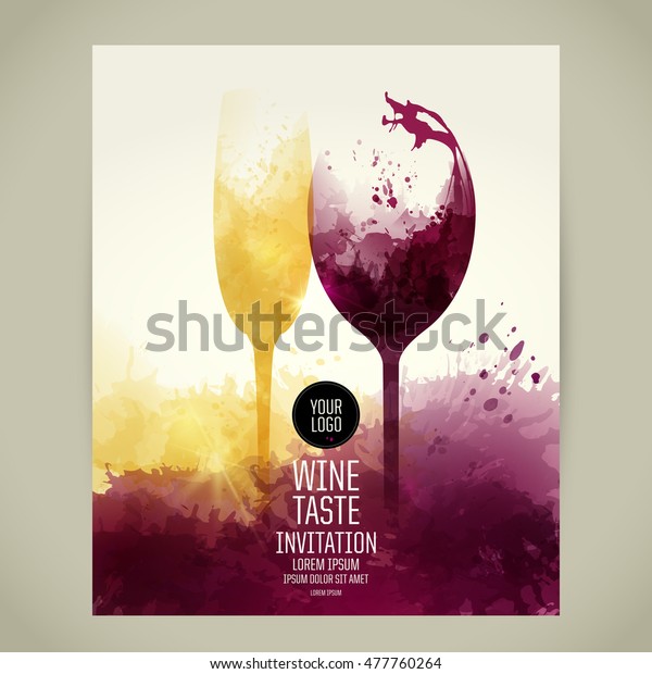 Template Your Wine Related Designs Illustrations Stock Vector (Royalty ...