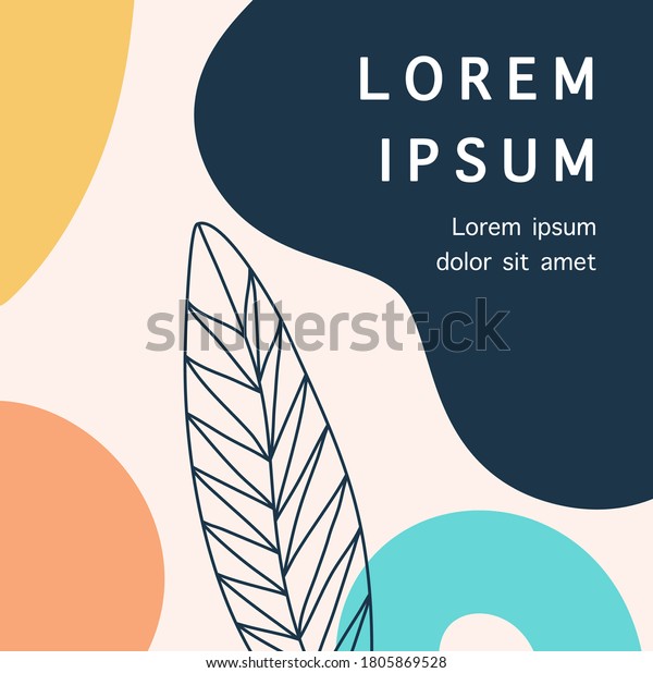 Templates Abstract Shapes Media Post Social Stock Vector (Royalty Free ...
