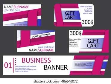 Templates Banner Design Gift Cards Business Stock Vector (Royalty Free ...