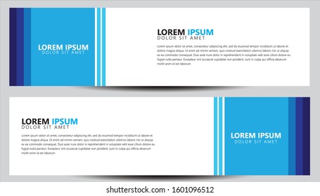 Templates Blue White Vector Horizontal Web Stock Vector (Royalty Free ...