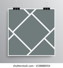 Templates Collage Eight Frames Photos Parts Stock Vector (Royalty Free ...