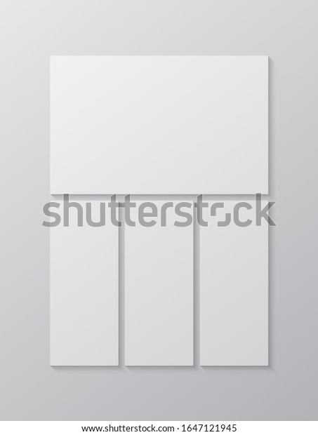 Templates Collage Four Frames Photos Parts Stock Vector (Royalty Free ...