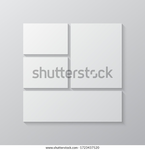 Templates Collage Four Frames Photos Parts Stock Vector (Royalty Free ...