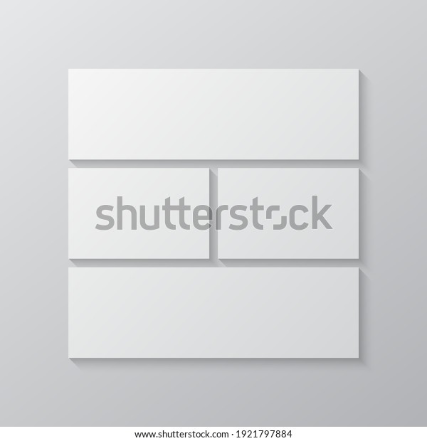 Templates Collage Four Frames Photos Parts 库存矢量图（免版税）1921797884 ...