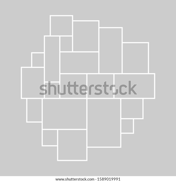 Templates Collage Frames Photo Illustration Vector Stock Vector ...