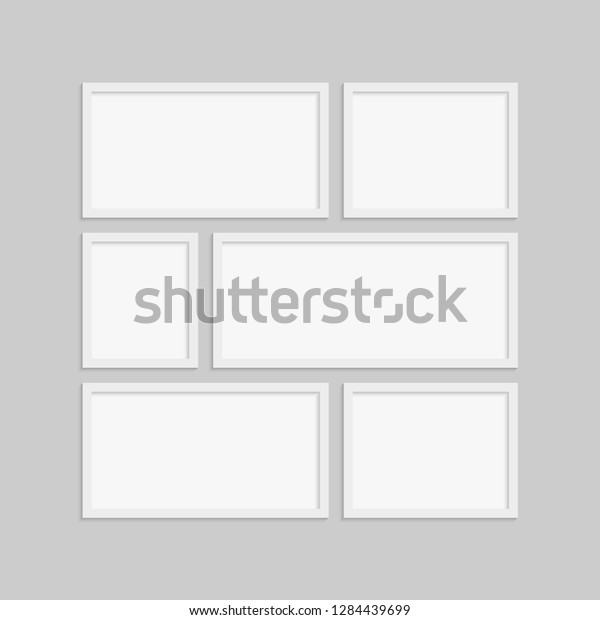 Templates Collage Six Frame Photo Part Stock Vector (Royalty Free ...