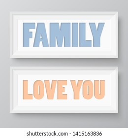Templates Collage Two Frames Photos Parts Stock Vector (Royalty Free ...
