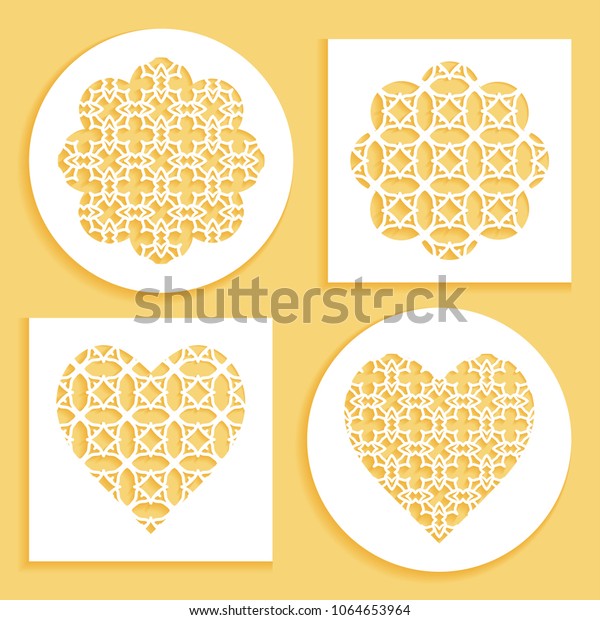 Templates Laser Cutting Plotter Cutting Printing Stock Vector (Royalty ...