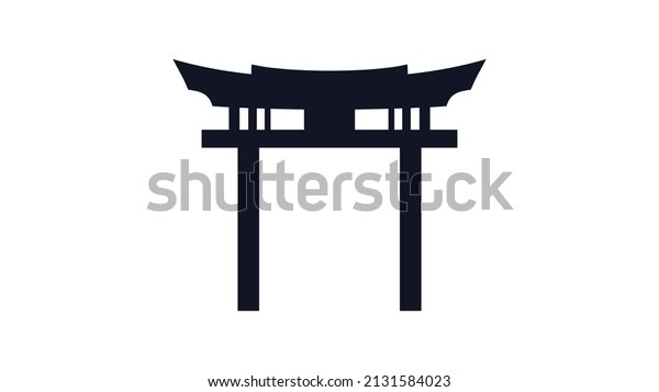 Temple Gate Logo Black White Background Stock Vector (Royalty Free ...