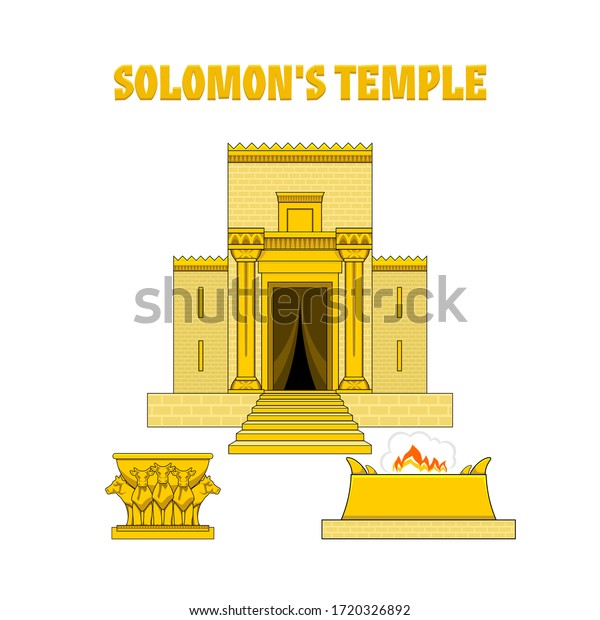Temple King Solomon Front Temple There Stock Vector (Royalty Free ...