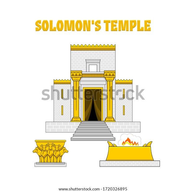 Temple King Solomon Front Temple There Stock Vector (Royalty Free ...