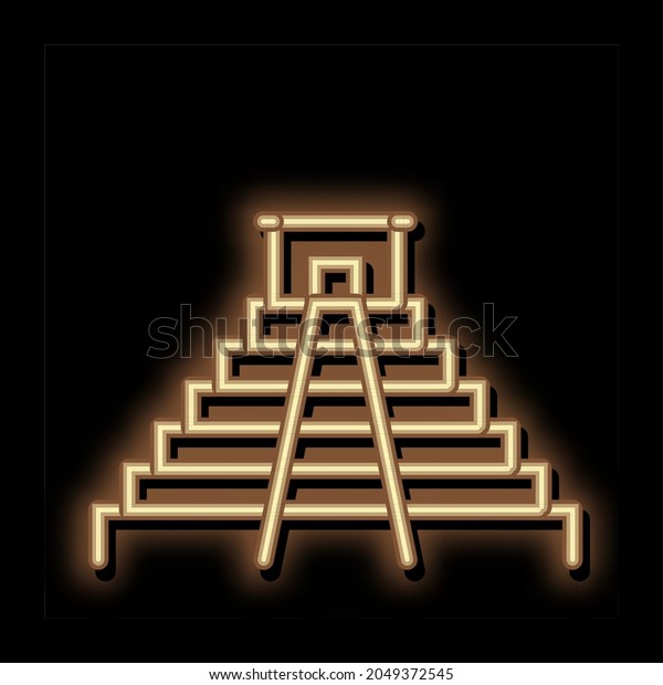 Temple Neon Light Sign Vector Glowing Stock Vector (Royalty Free ...