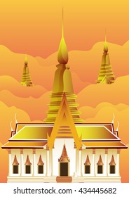 Temple Thailand Vector 스톡 벡터(로열티 프리) 434445682 | Shutterstock