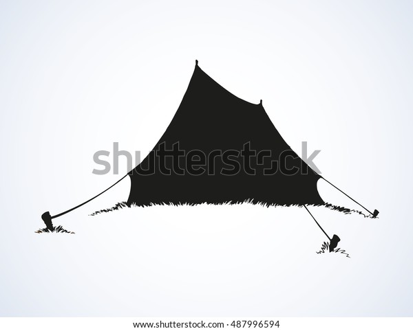 Temporal Bivvy Stretched Rope Tied Wooden Stock Vector (Royalty Free ...