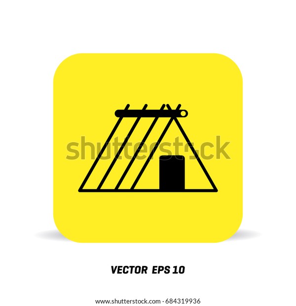 Temporal Bivvy Stretched Rope Tied Wooden Stock Vector (Royalty Free ...