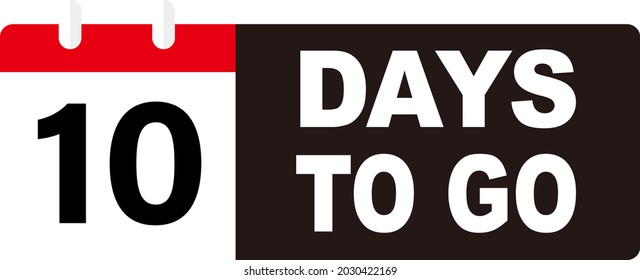 Ten Days Left Icon Offer Countdown Stock Vector (Royalty Free ...