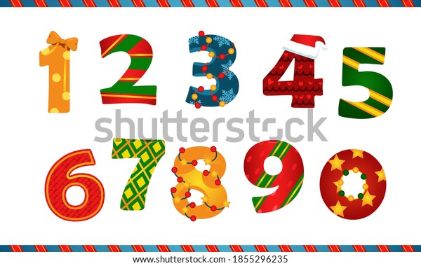 Ten Digits Collection New Years Numbers Stock Vector (Royalty Free ...