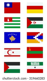 Ten Flags Limited Recognition States Unrecognized Stock Illustration ...
