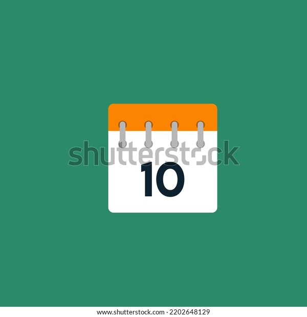 Ten Flat Design Calendar Icon Stock Stock Vector (Royalty Free ...