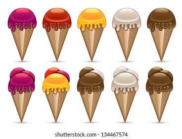 Vector Illustration Colorful Fresh Grape Ice Stock Vector (Royalty Free ...
