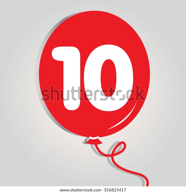 Ten Logo Balloon Vector Illustration 库存矢量图（免版税）356825417 | Shutterstock